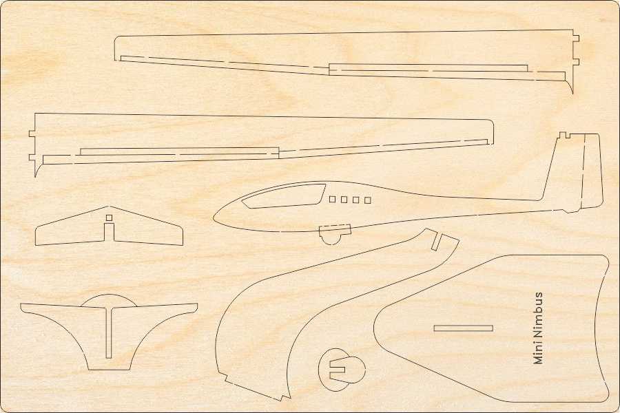 Mini Nimbus Deko Flugzeugmodell Bausatz | Pure Planes – pureplanes